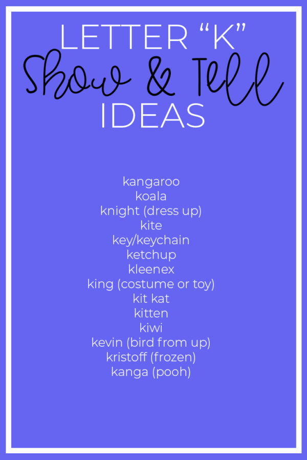 Complete List of OVER 250 Show & Tell Ideas A-Z! - Steph Leighworthy