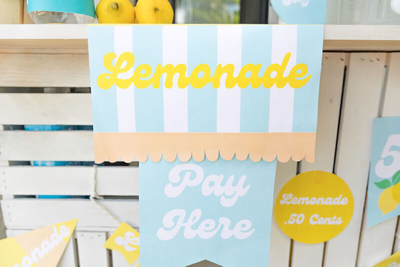 DIY Lemonade Stand FREE Printable Set - Steph Leighworthy